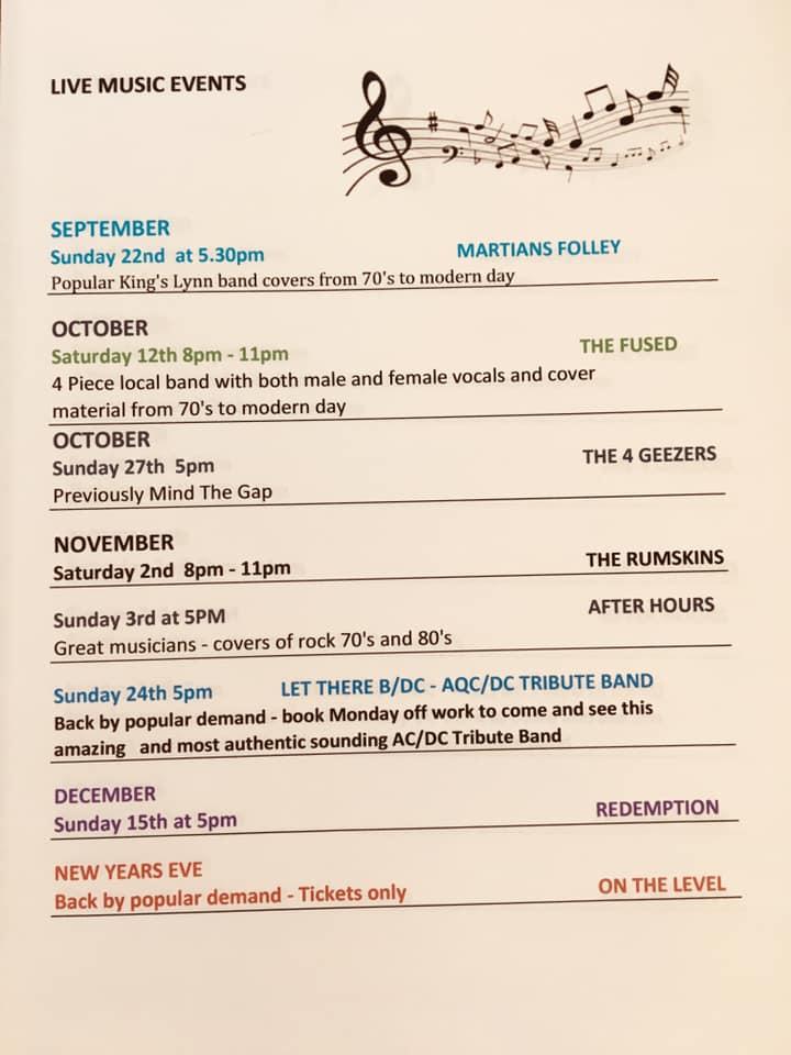 Menu at The Wildfowler pub & bar, Terrington Saint Clement