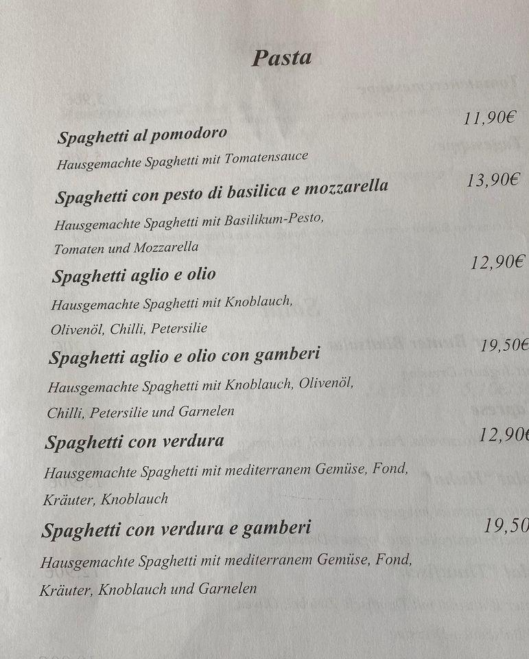 Menu at Timeless cafe, Salzburg