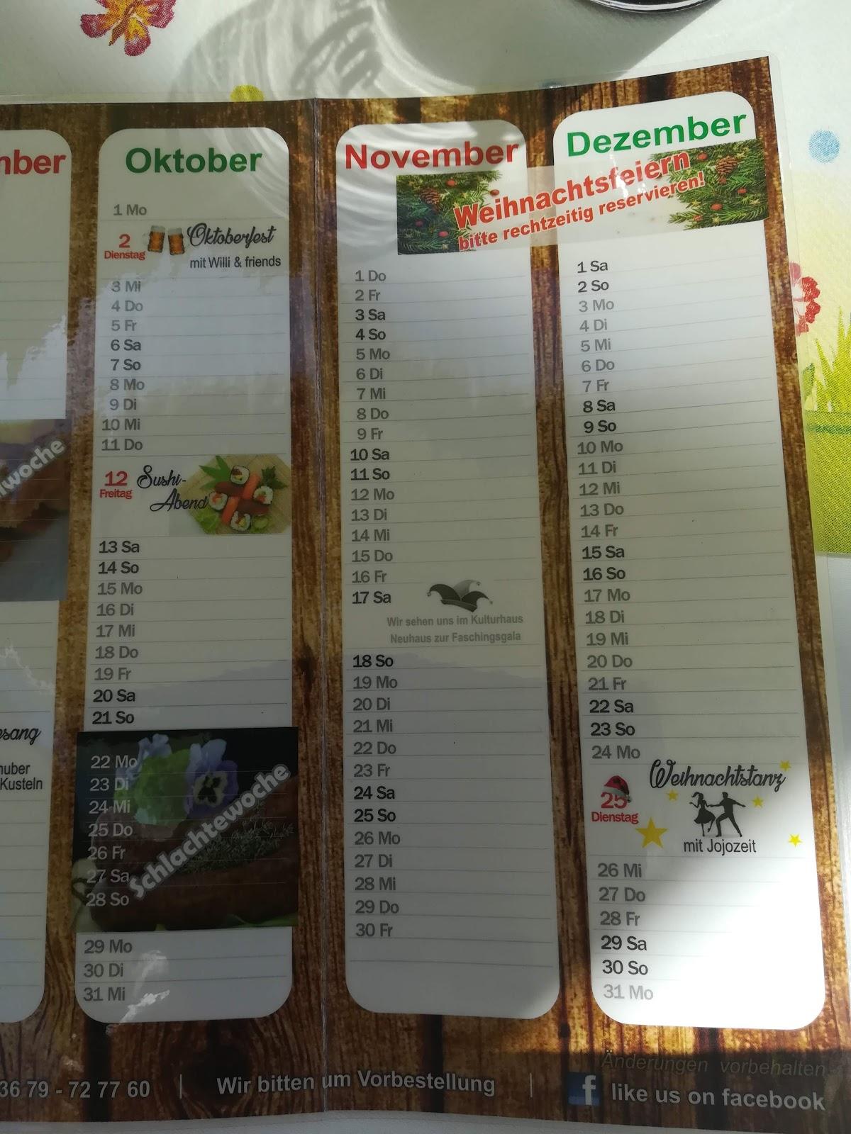 Speisekarte von Restaurant "Am Waldesrand", Neuhaus am Rennweg