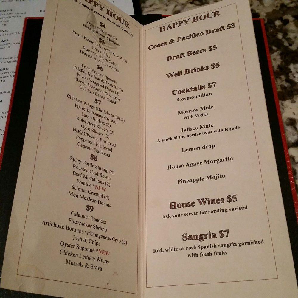 Menu at Demetris Woodstone Taverna pub & bar, Edmonds