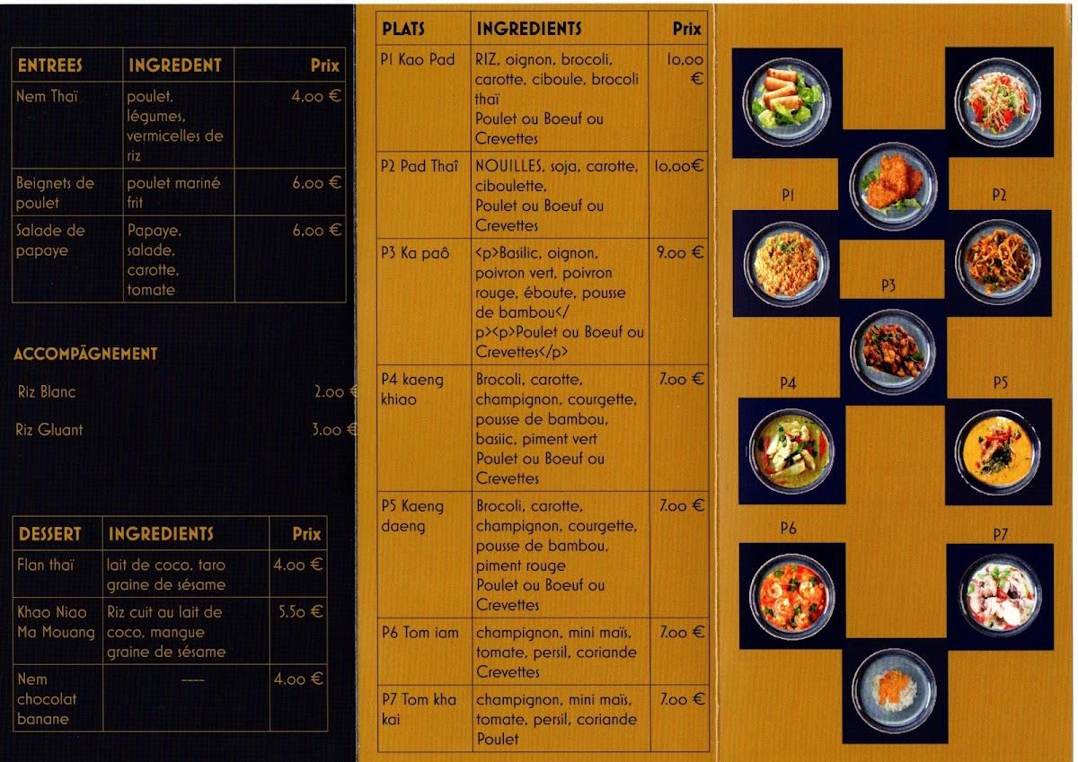 Menu au Thai Food of Surin restaurant, Viry-Châtillon