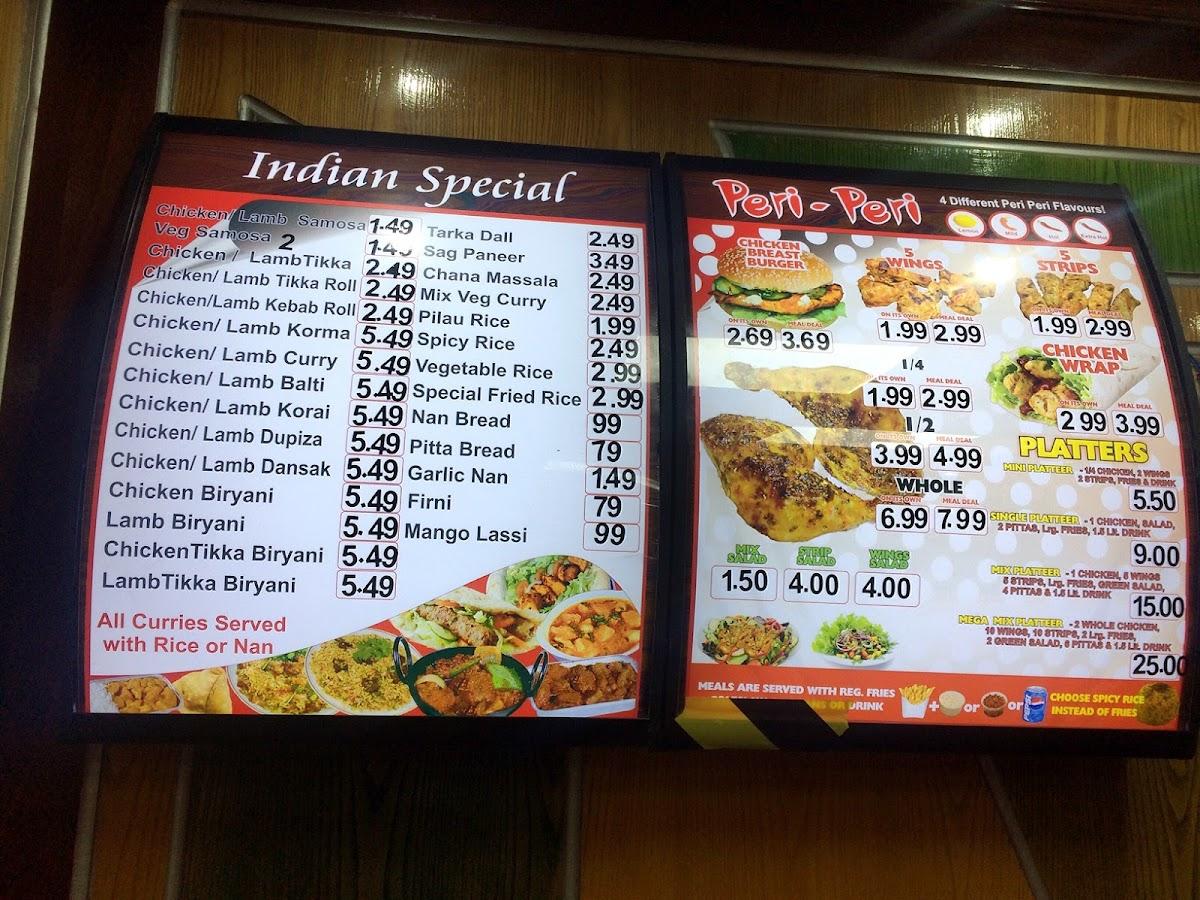Menu at Green Pepper Stepney Green restaurant, London