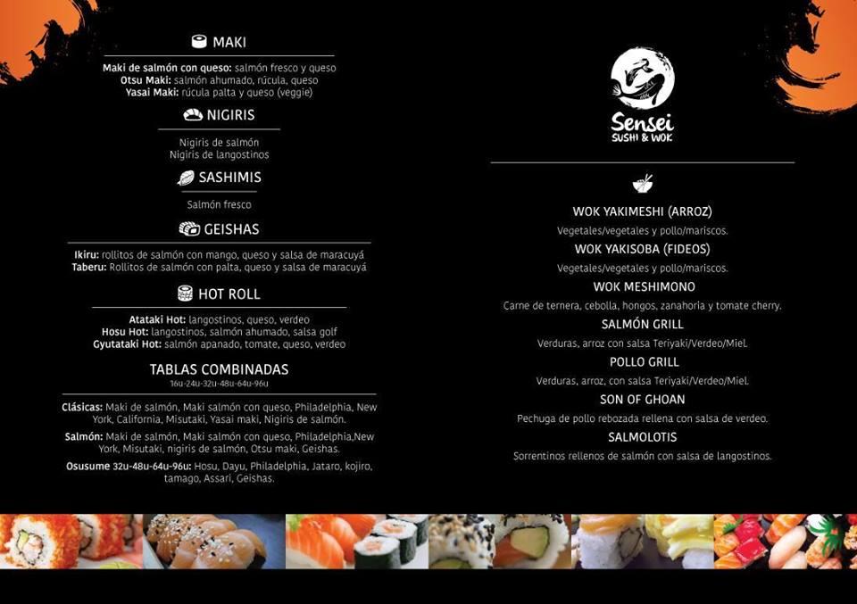 Menu at SENSEI sushi & Wok restaurant, Rosario