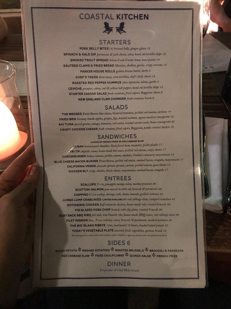 Menu at Coastal Kitchen pub & bar, Dana Point
