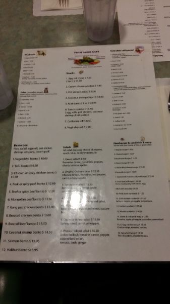 Menu At Twin Lake Cafe Juneau