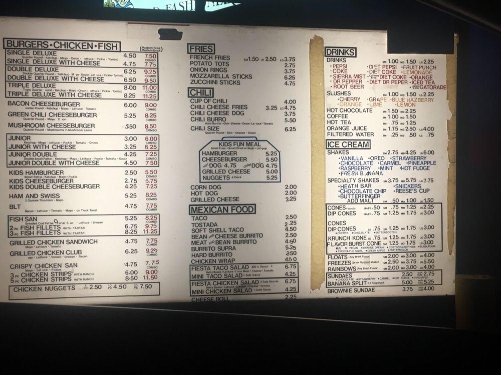 Menu at R D's Drive-In restaurant, Page