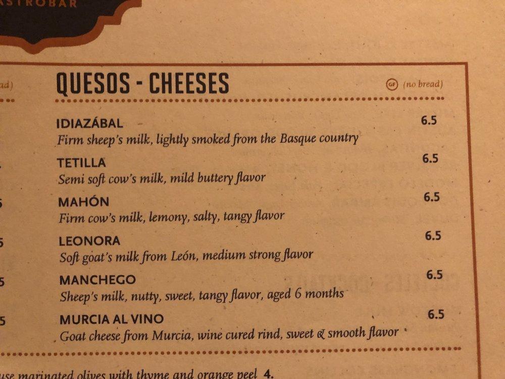 Menu at Bulla Gastrobar, Plano, Legacy Dr #180