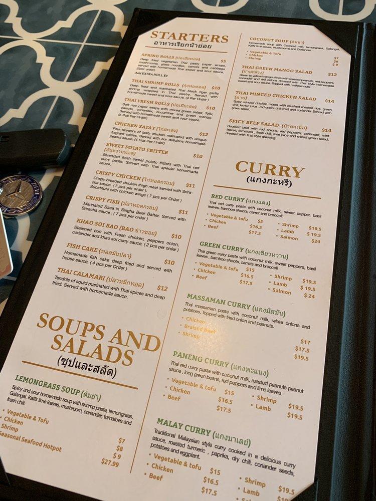 Menu at Chiang Rai Thai Kitchen and Bar, Markham