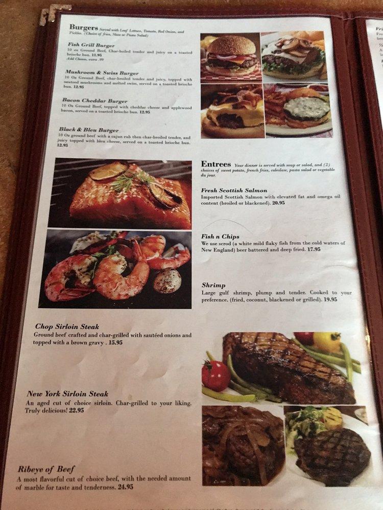 Menu at The Fish Grill restaurant, Dania Beach