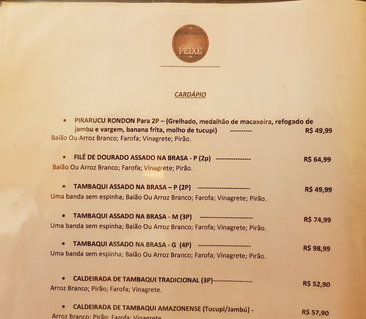 Menu em Casarão do Peixe restaurante, Porto Velho
