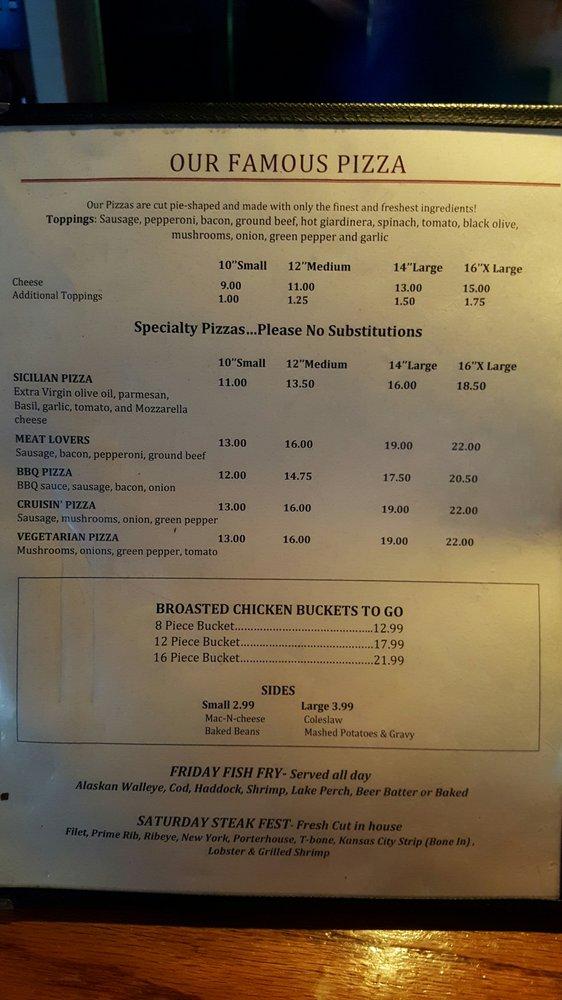 Menu at Cruisin Gilbert’s pub & bar, Gilberts