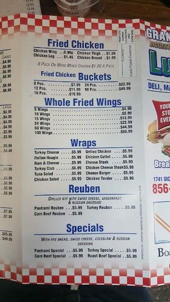 Menu at Lucky 7 Deli Lawrenceville pizzeria, Lawrence Township ...