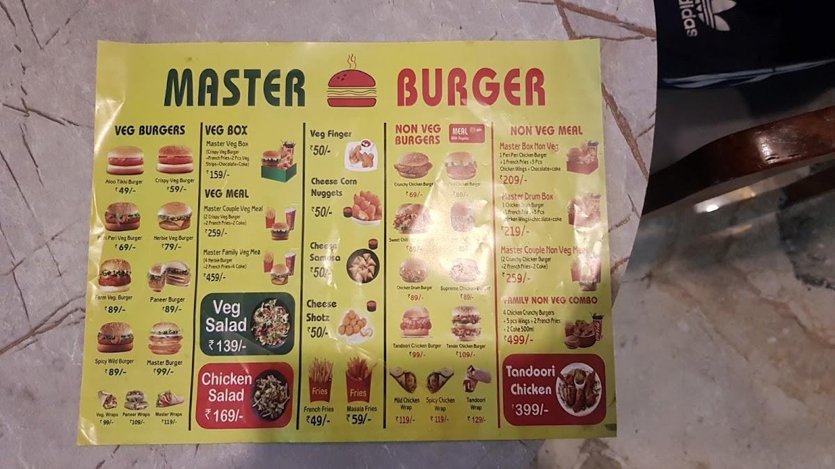 Menu at MASTER BURGER CHABAL TARN TARAN, Chabal Kalan
