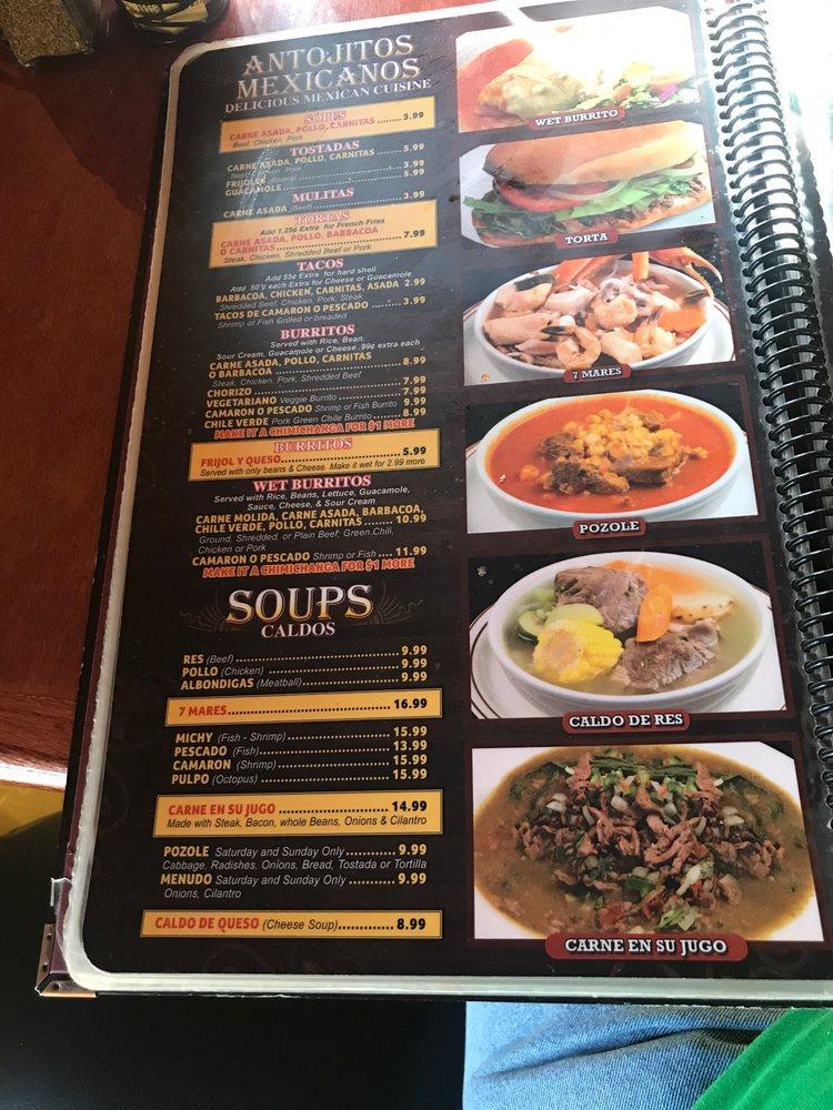 Menu at Taco Giro Mexican Grill restaurant, Sierra Vista