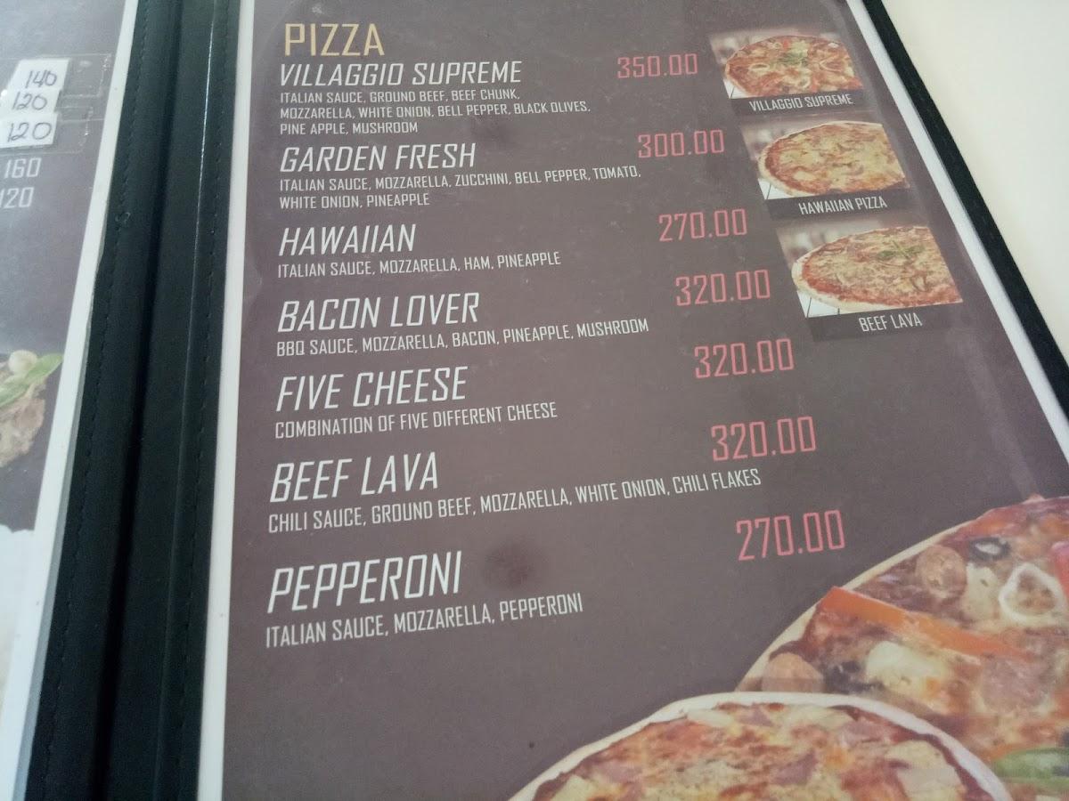 Menu at Villaggio Cafe, Zamboanga