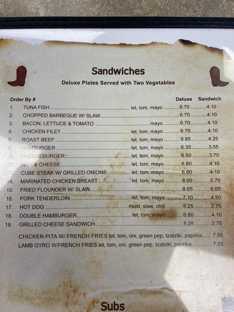 Menu at G & N Rancho restaurant, Archdale