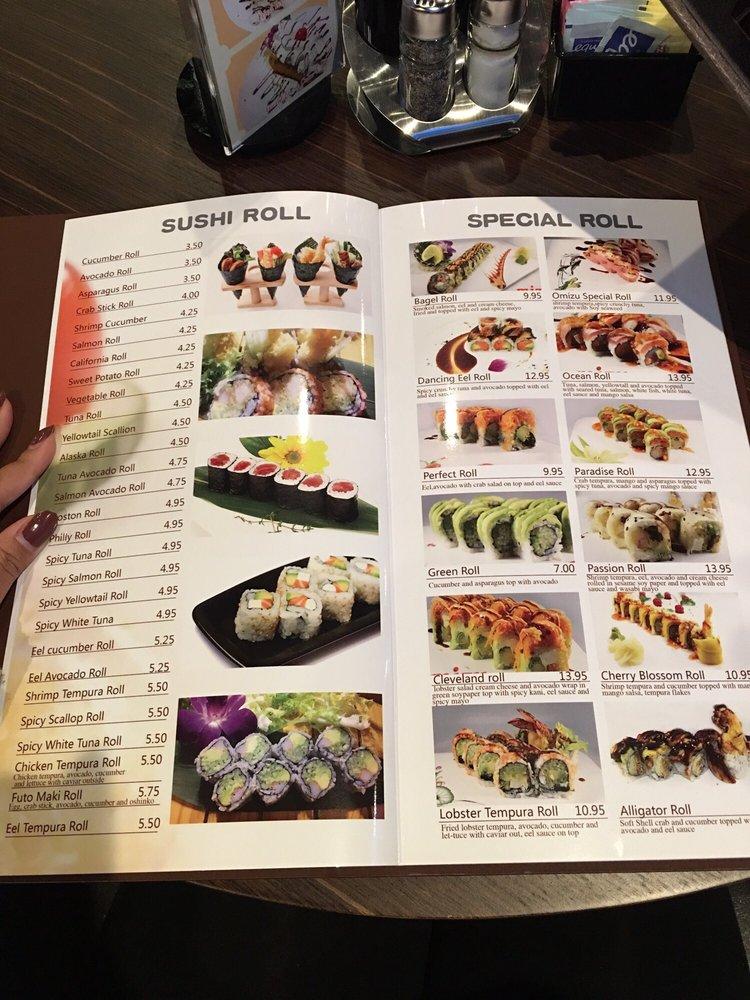 Menu at Omizu Japanese Restaurant, Parma