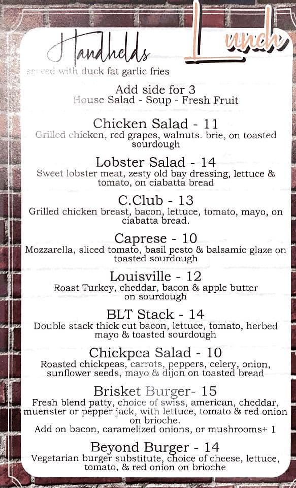 Menu at The Brimarie pub & bar, Sayre