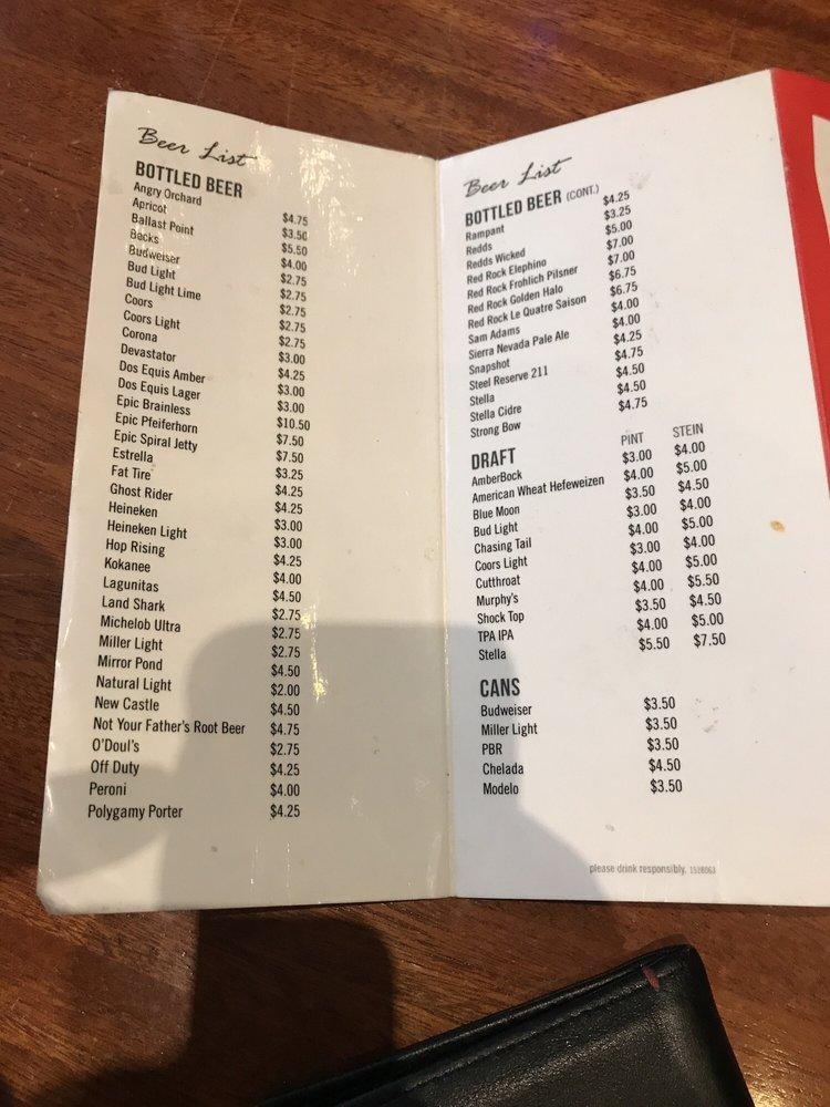 Menu at The Point After pub & bar, Murray
