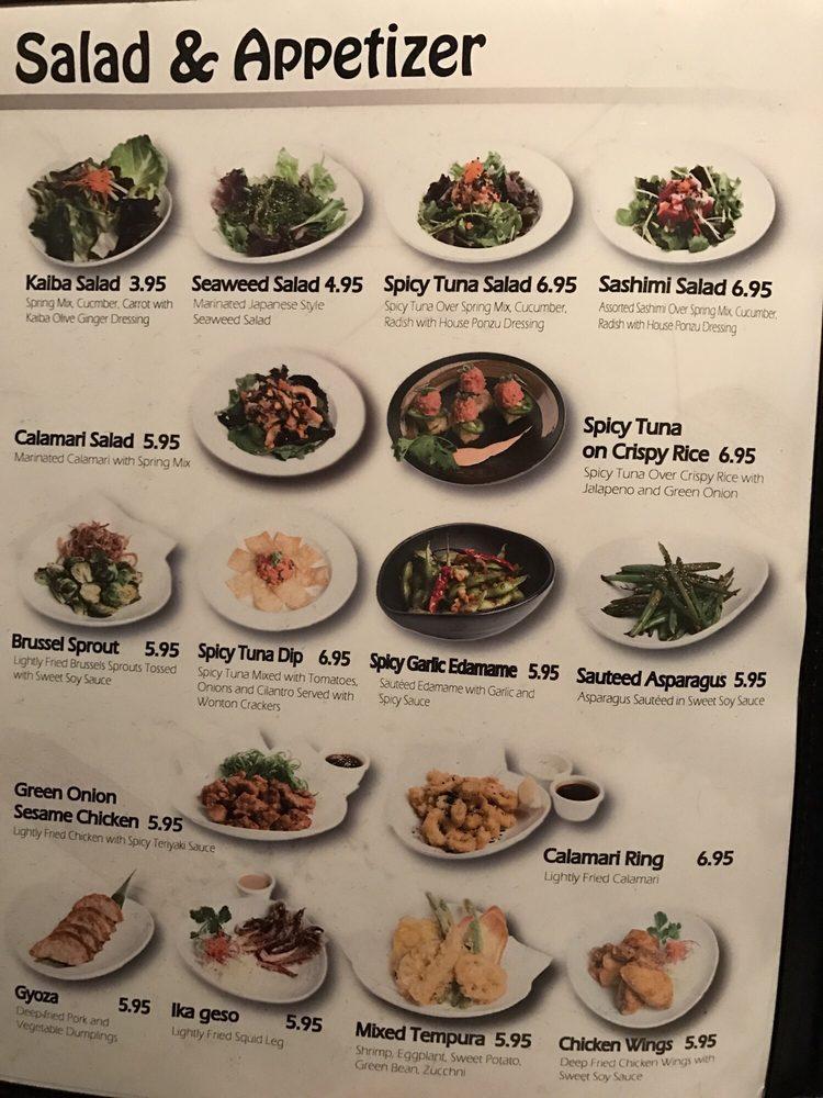 Menu at Kaiba Japanese Restaurant, Monterey Park