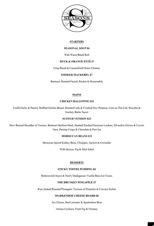 Menu at The Gate Hangs Well & Seasons Carlton Village pub & bar, Nailstone