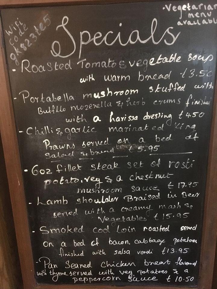 Menu at The Bridge Inn pub & bar, Sheffield, Ridgeway Moor
