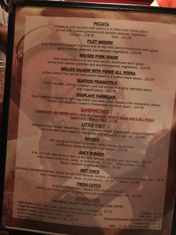 Menu at McGregor Cafe, Fort Myers, McGregor Blvd