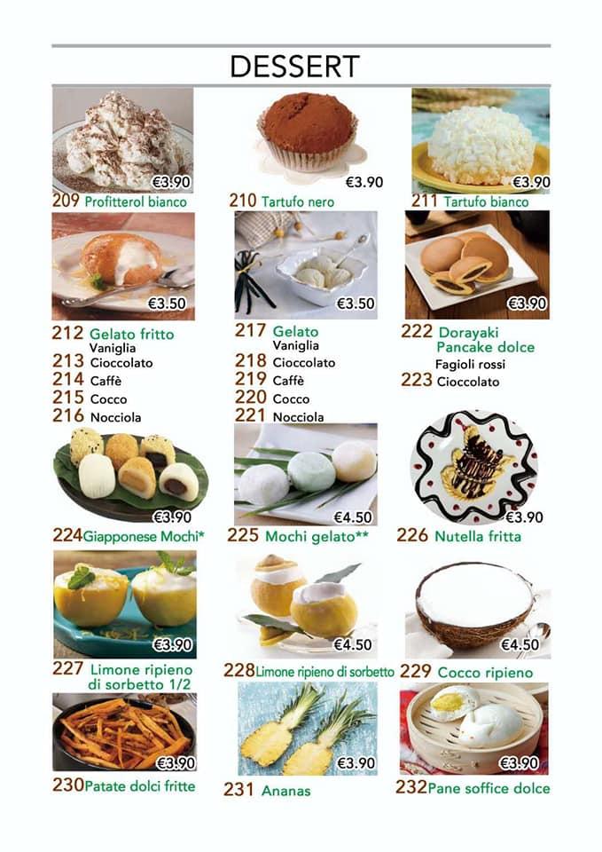 Menu at Ming du Sushi restaurant, Avellino
