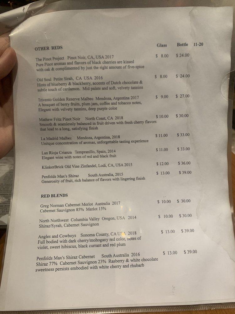 Menu at Three Canyon Beer and Wine Garden pub & bar, Tucson