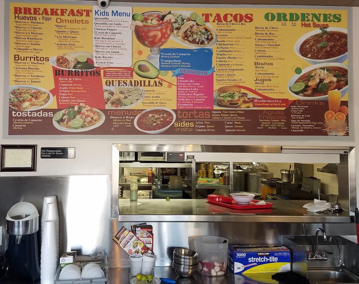 Carta del restaurante Birrieria Obregon, Phoenix, N 35th Ave
