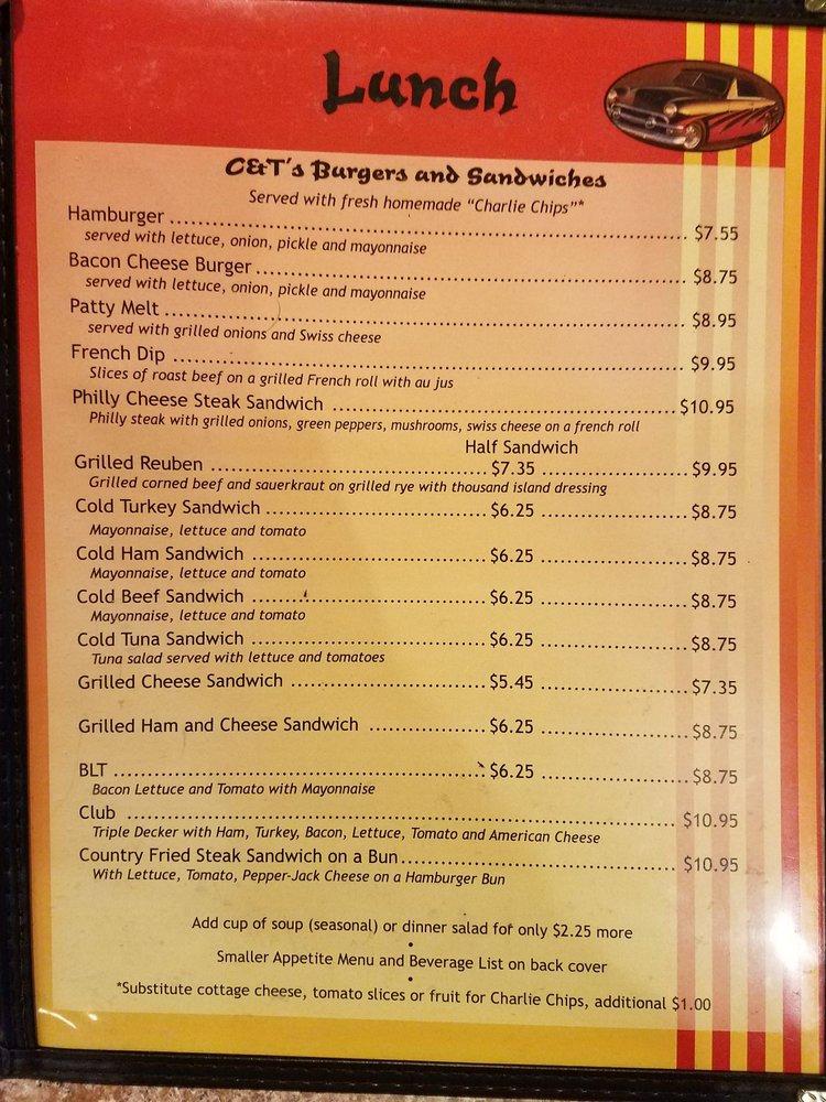 Menu at C&T's Restaurant LLC, Pollock Pines, 6454 Pony Express Trail #37