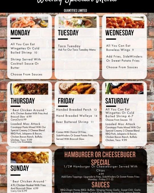 Menu at The 1911 Grille & Taphouse pub & bar, Marinette