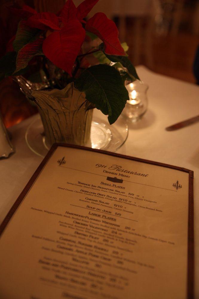 Menu at The Terrace Inn and 1911 Restaurant, Petoskey