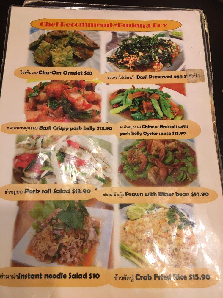 Menu at Buddha Boy restaurant, Parramatta, Westfield Parramatta