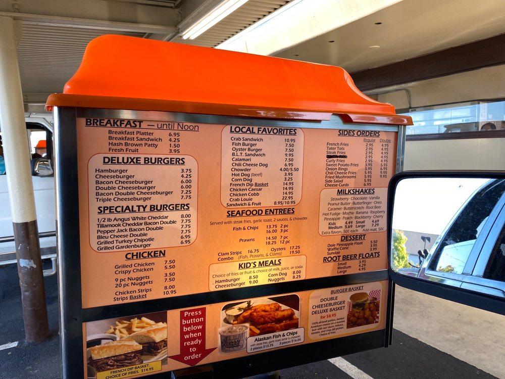 Menu at Fidalgo Drive-In fast food, Anacortes