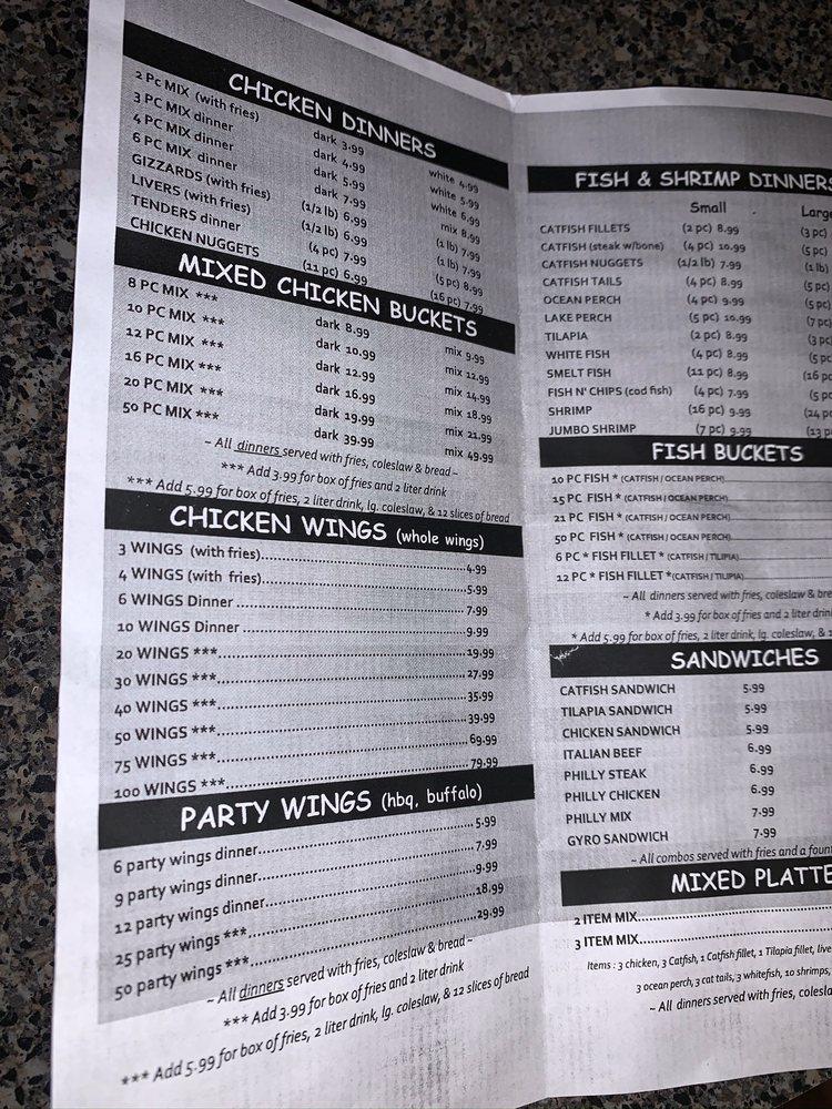 Menu at Hardy's Fish & Chicken restaurant, Crete