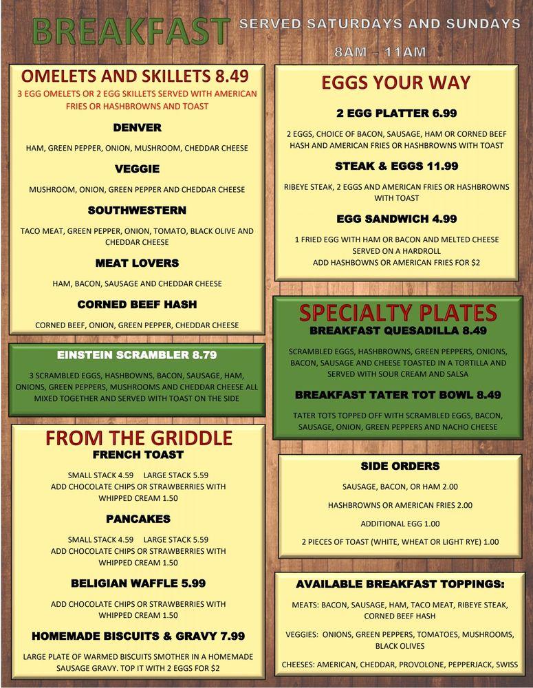 Menu at Three Guys & A Grill Restaurant, Elkhart Lake