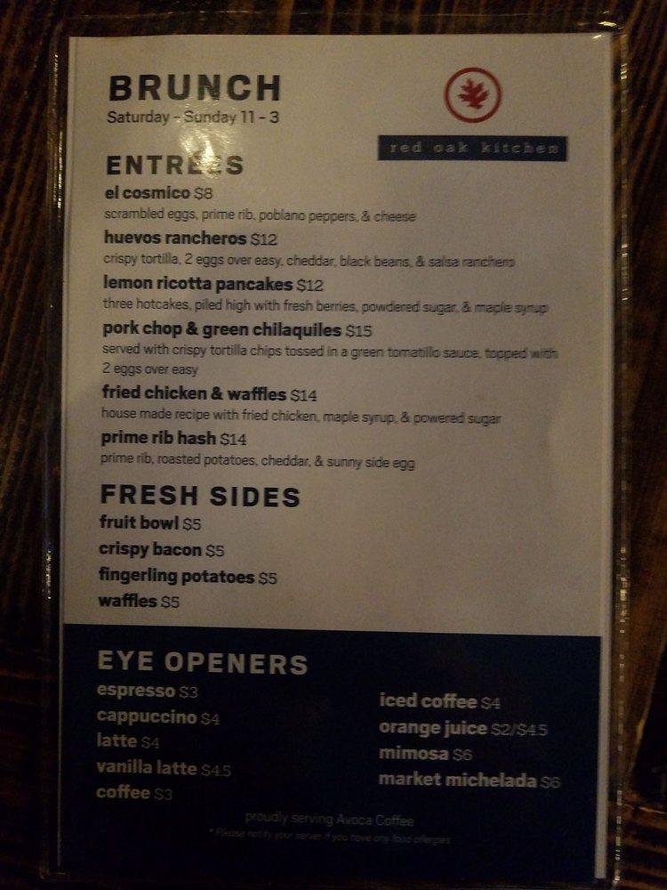 Menu at Red Oak Kitchen pub & bar, Odessa