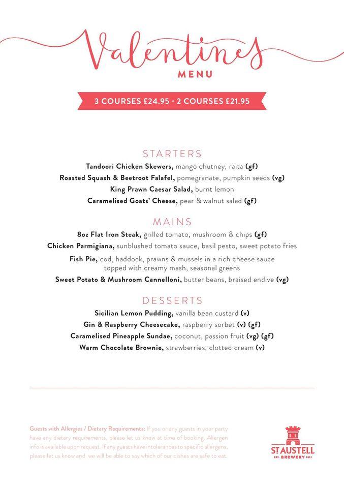 Menu at Lifeboat Inn, St Ives pub & bar, Saint Ives