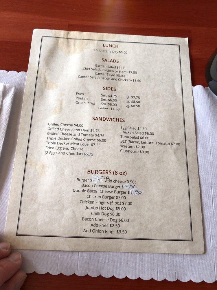 Menu at Rustie's Family Restaurant, Blind River