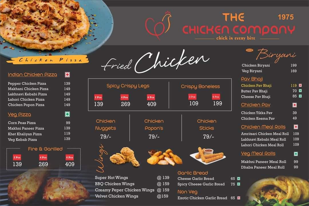 Menu at The Chicken Company Kadapa, Kadapa