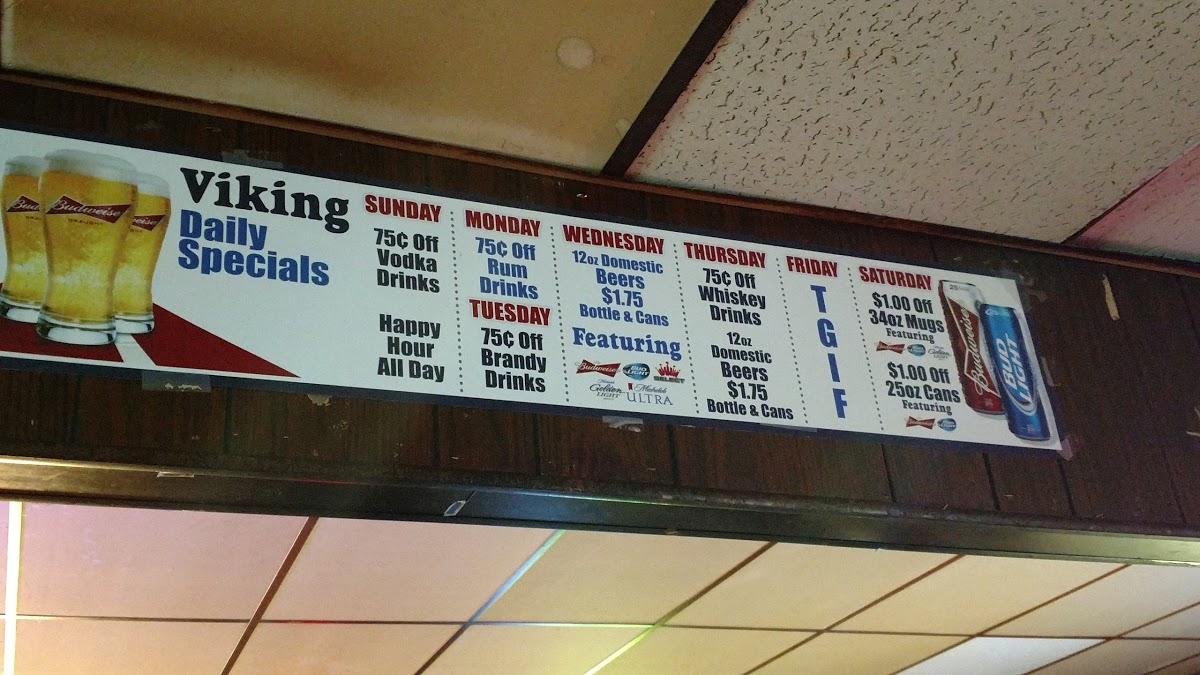 Menu at Viking Lounge & Liquor Store pub & bar, Superior