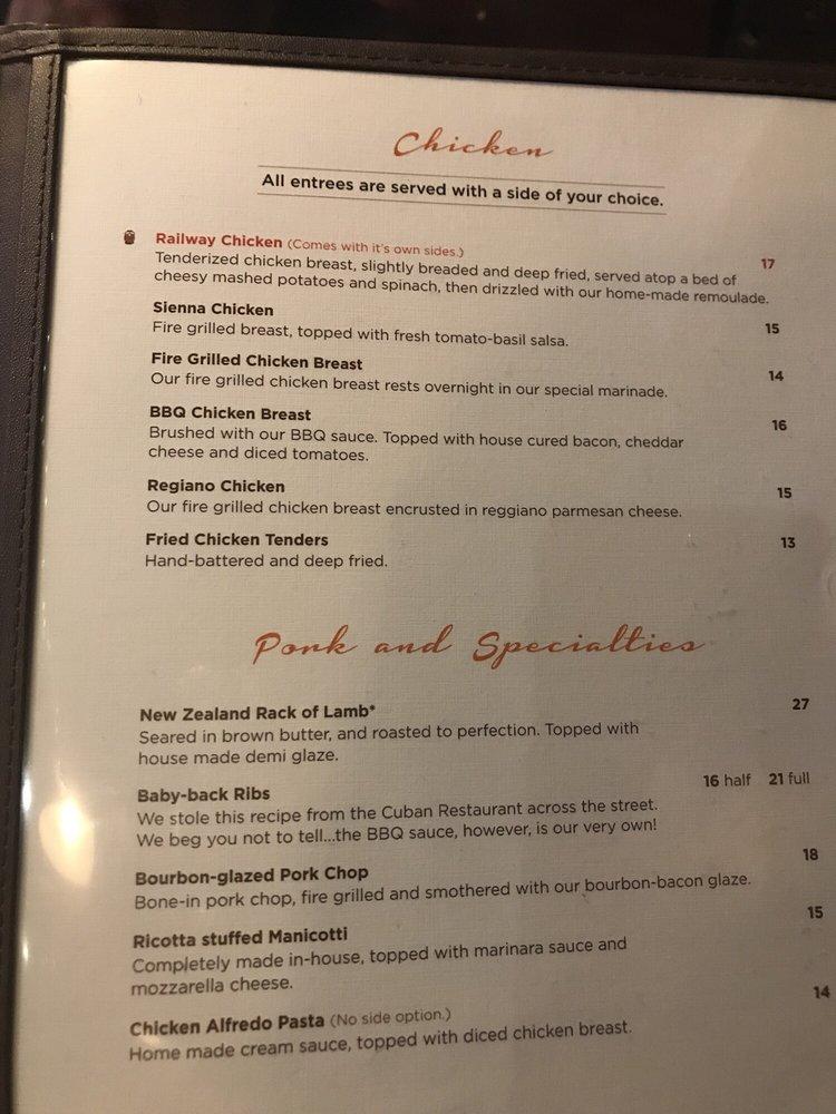 Menu at The Crossing Steakhouse, Norcross