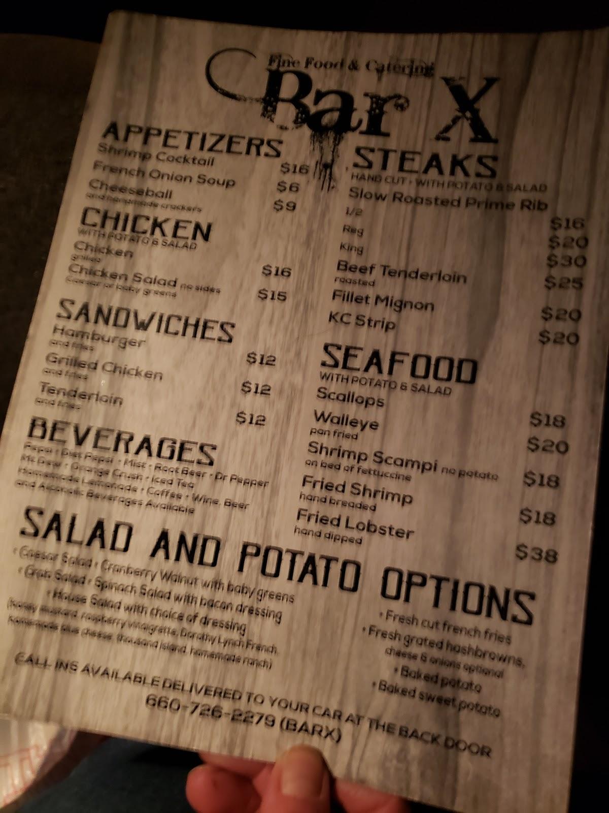 Menu at Hughes Bar X Ranch, Albany