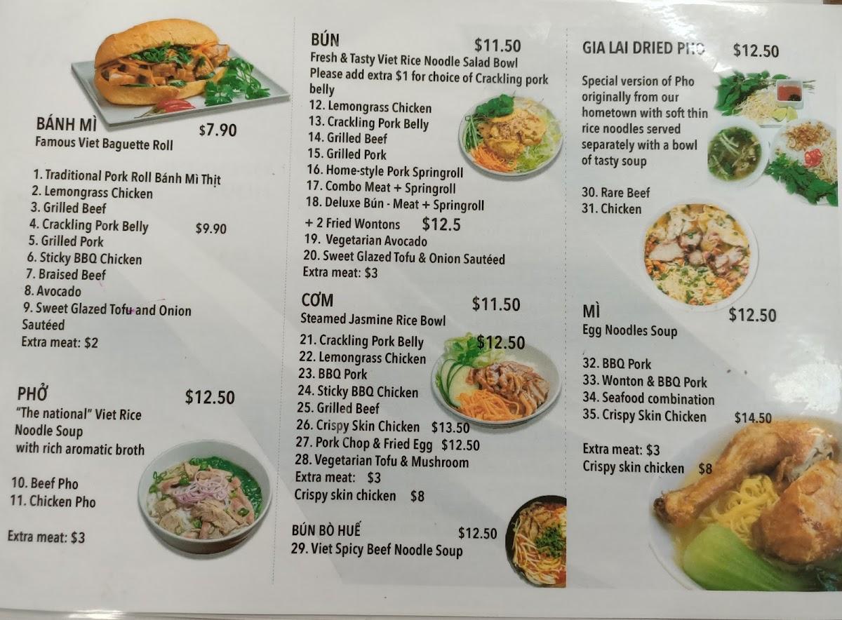 Menu at Viet Fresh Rolls restaurant, Springwood