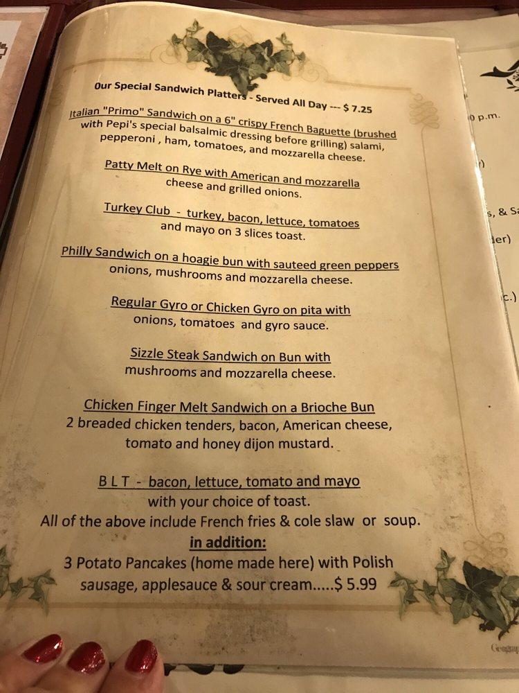 Menu at Chris' Restaurant, Lorain