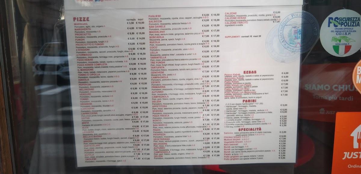 Menu da Il Mangione ristorante, Trieste