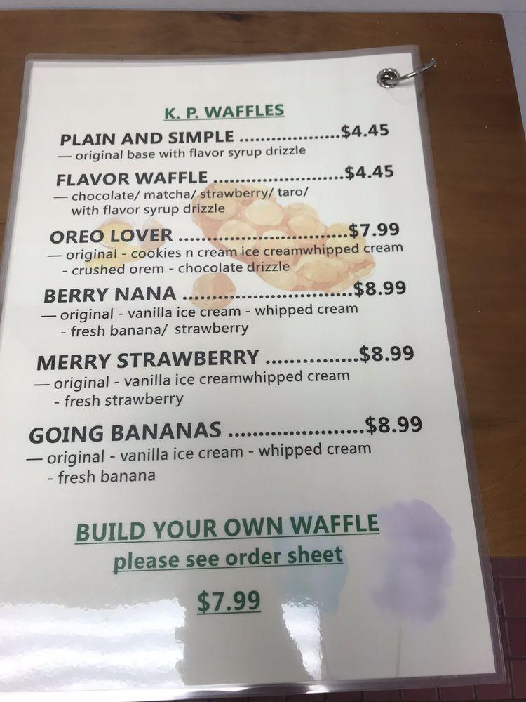 Menu at Kauai Partea cafe, Lihue
