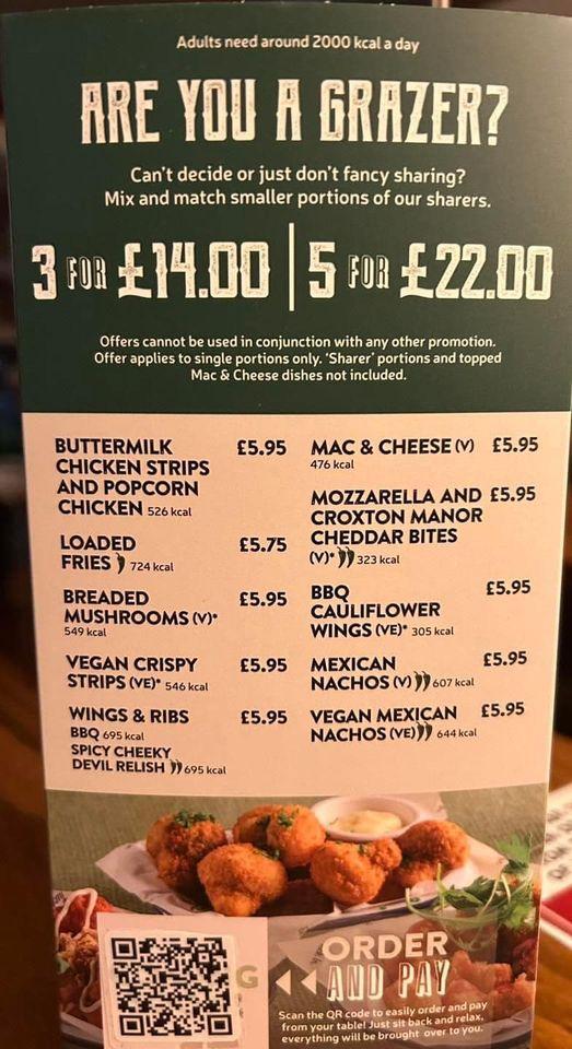 Menu at Bobbin Carrier pub & bar, Cleckheaton