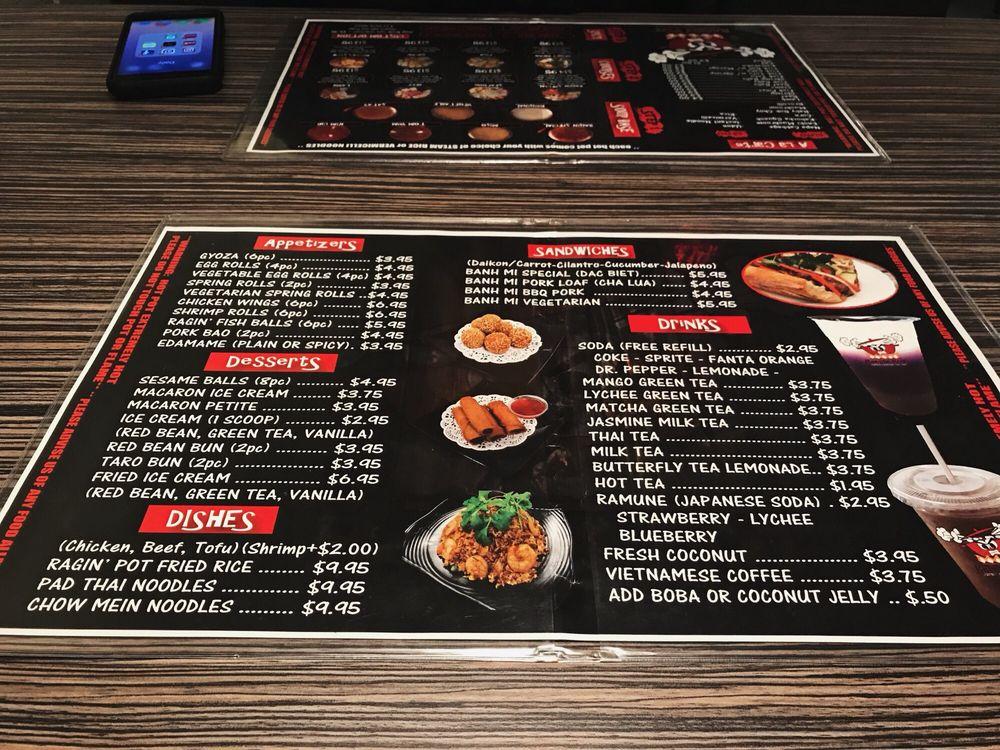 Menu at Ragin Pot restaurant, Port Hueneme